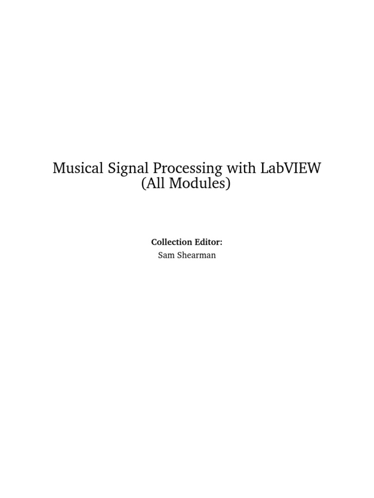 Musical Signal Processing With Labview All Modules 3.9 PDF | PDF | Synthesizer | Frequency ...
