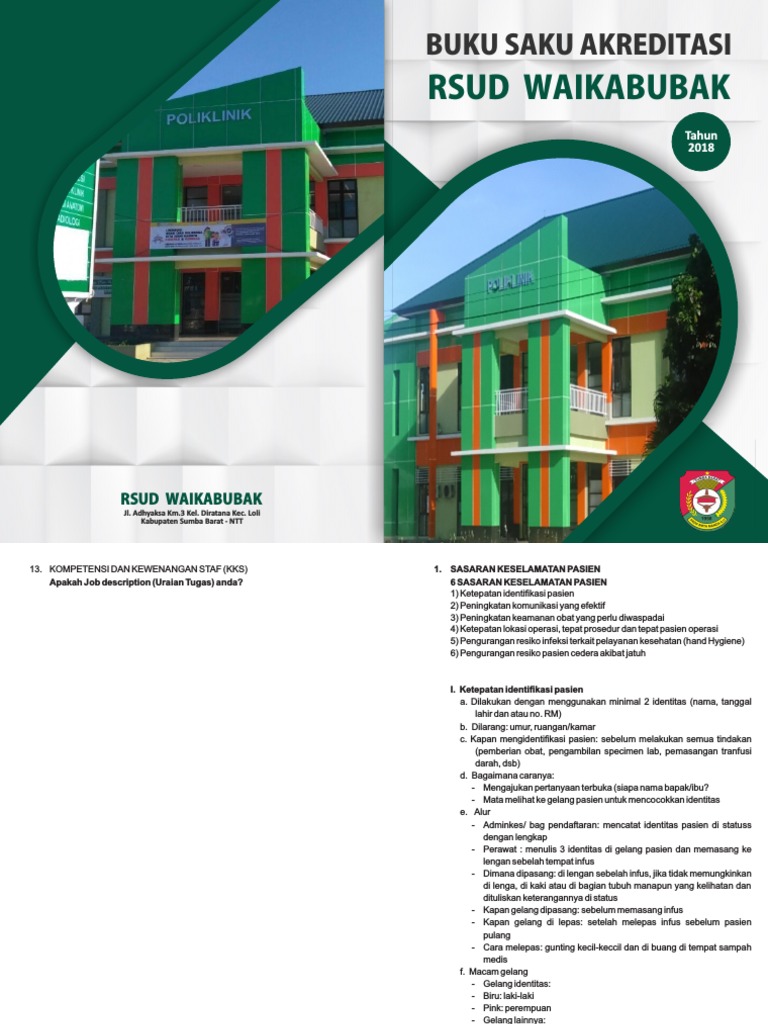 Buku Saku Akreditasi Rsud Waikabubak | PDF