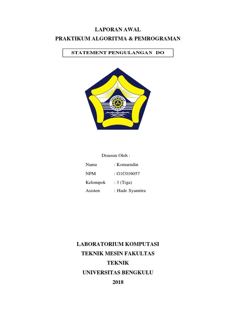 Cover Laporan Praktikum Algoritma | PDF | Sains & Matematika | Komputer
