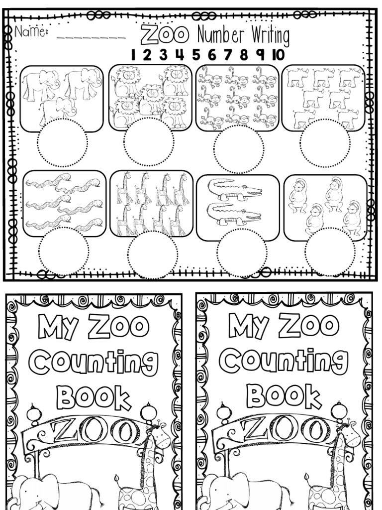 Zoo Number Writing Freebie