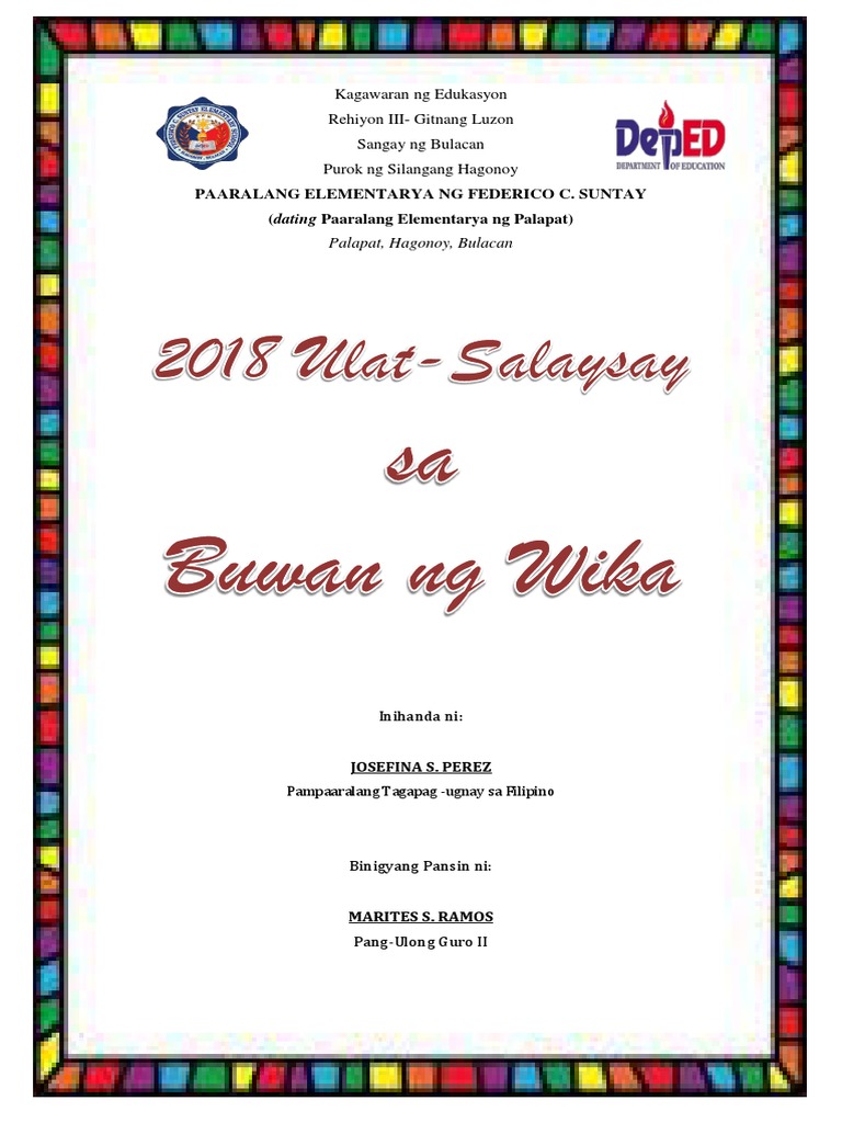 2018 Buwan NG Wika Ulat Pasalaysay | PDF 2018 Buwan NG Wika Ulat Pasalaysay | PDF