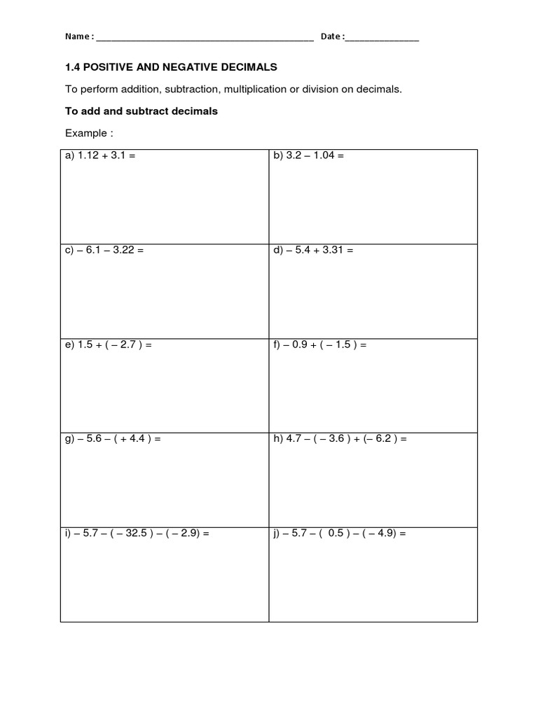 Directed Numbers | PDF | Multiplication | Decimal
