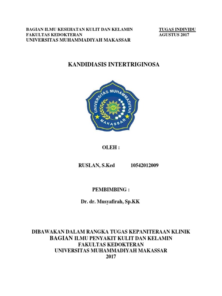 Kandidiasis Intertriginosa Fix | PDF | Sains & Matematika