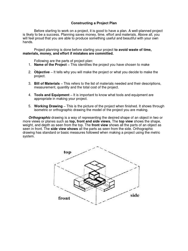 Constructing A Project Plan | PDF | Drawing | Business
