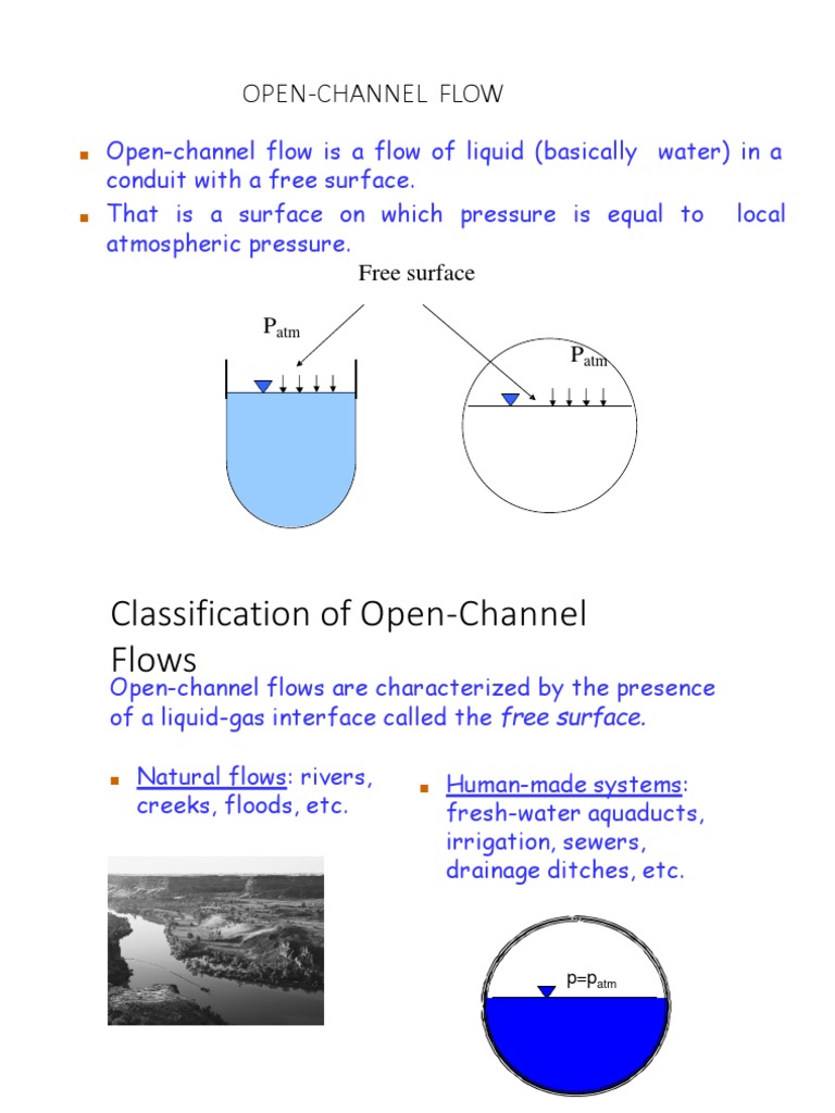 Open Channel Flow | PDF | Area | Fluid Dynamics