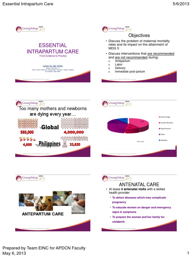 Essential Intrapartum Care Guidelines | PDF | Childbirth | Preterm Birth