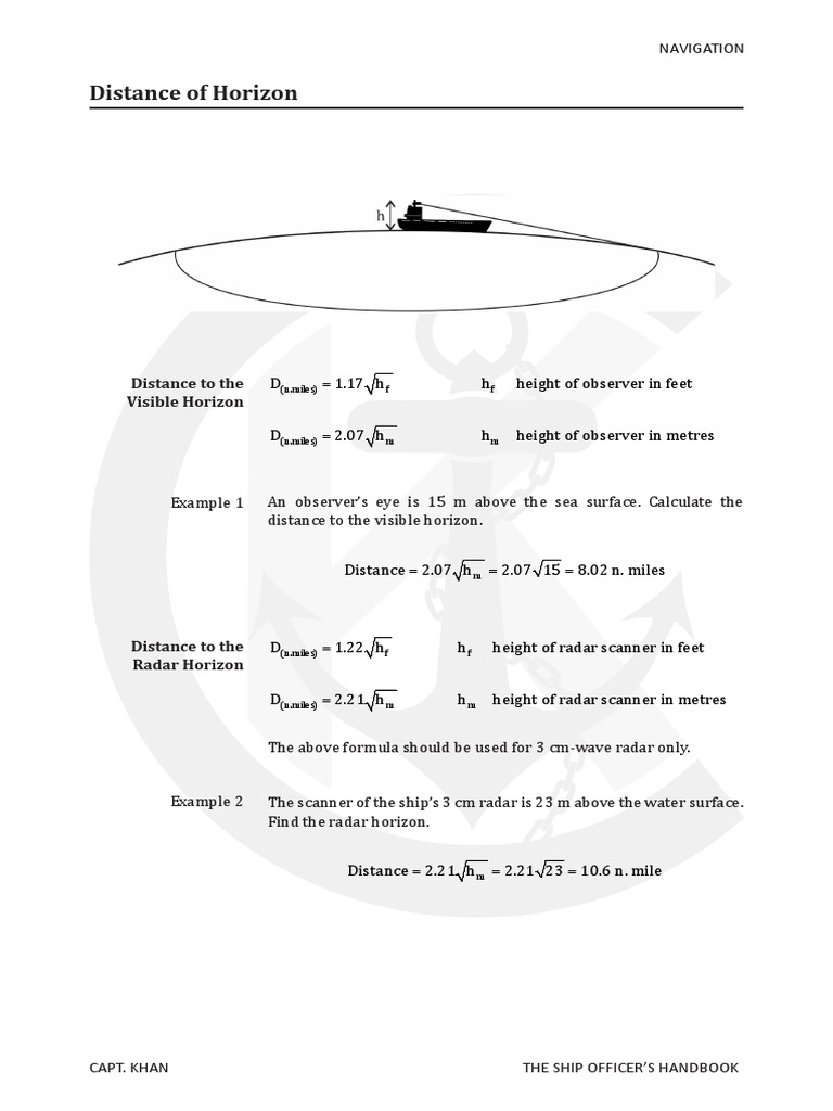 Distance of Horizon | PDF