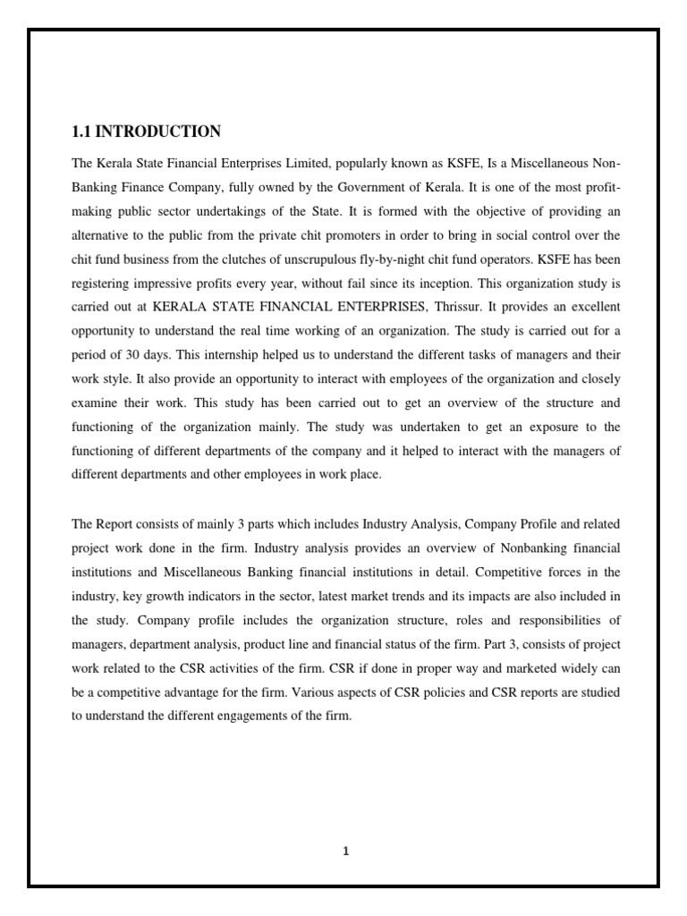 Kerala State Financial Enterprises: Understanding its Structure and CSR ...