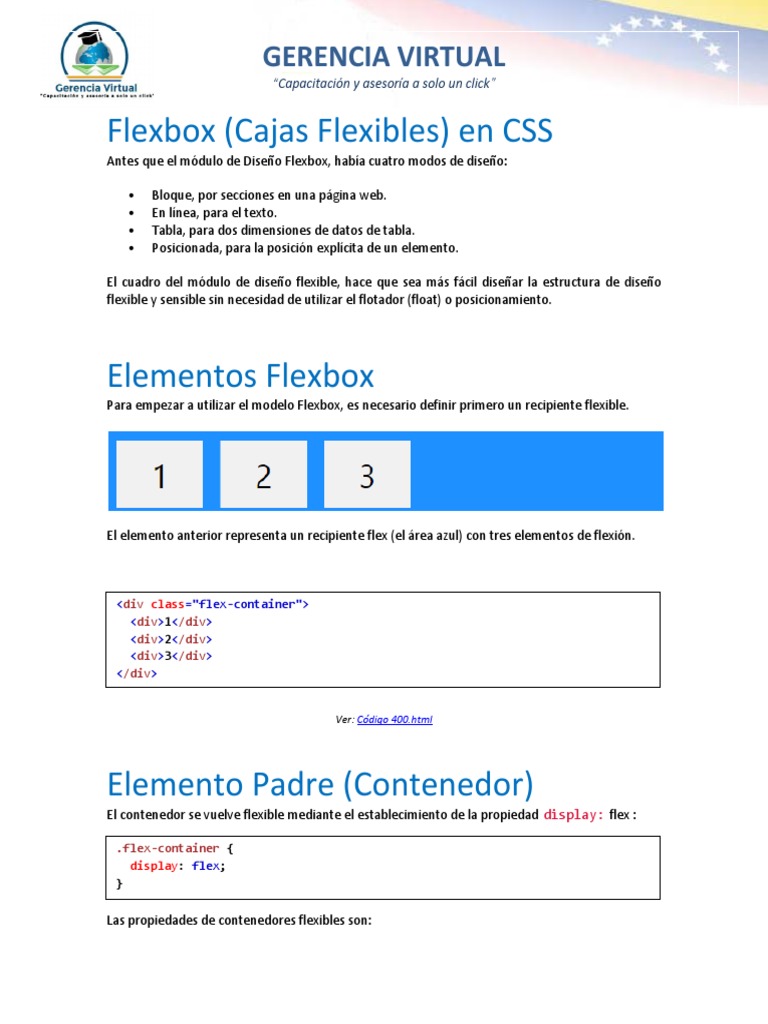 22 Flexbox en CSS PDF | PDF | Hojas de estilo en cascada | Informática