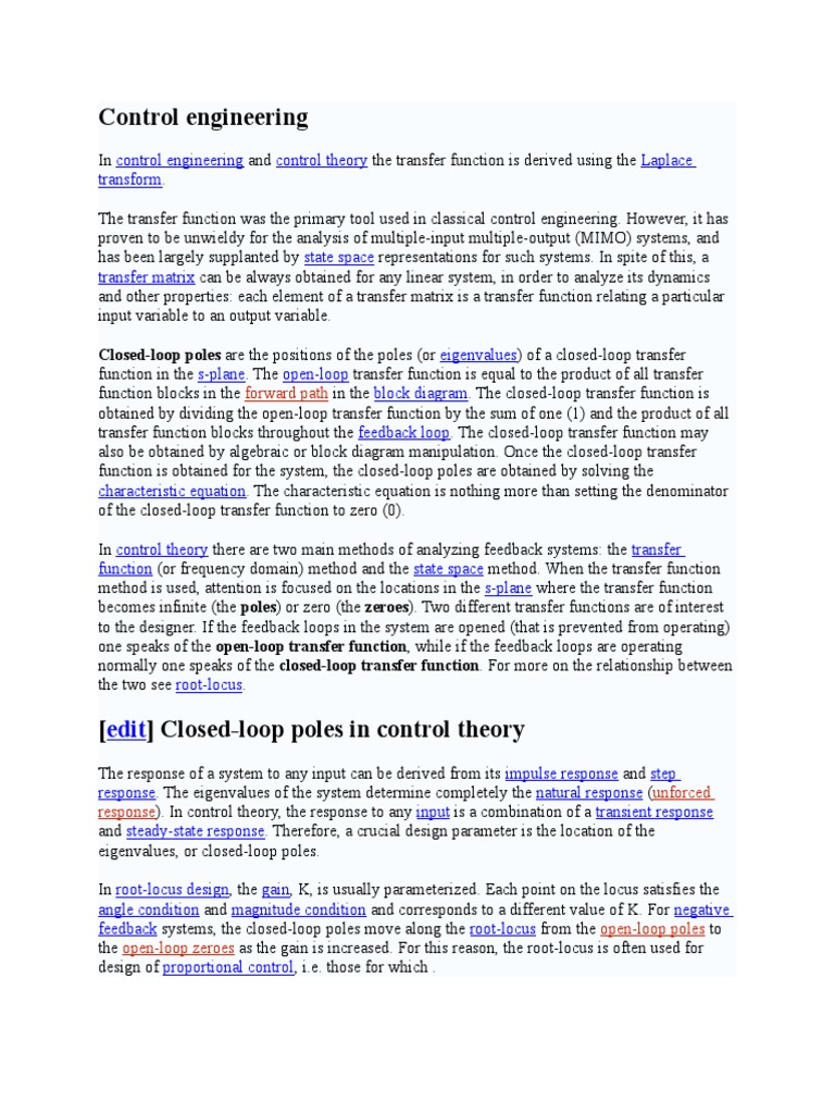 Control Engineering | PDF | Control Theory | Mathematical Analysis