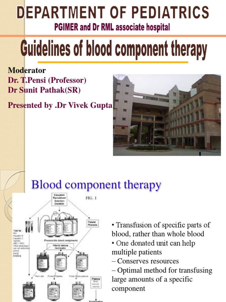 Blood Component Therapy Guidelines | PDF | Blood Transfusion | Platelet