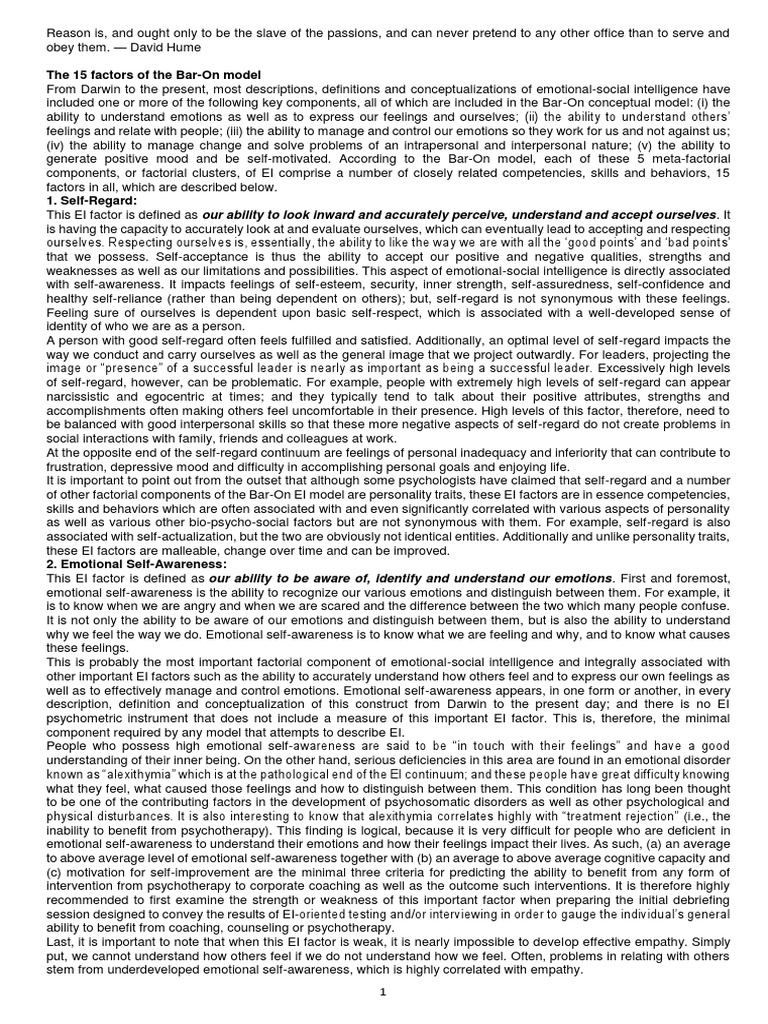 Ei Models | Download Free PDF | Emotional Intelligence | Optimism