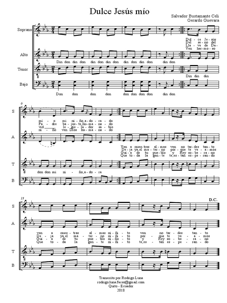 Dulce Jesus Mio SATB | PDF