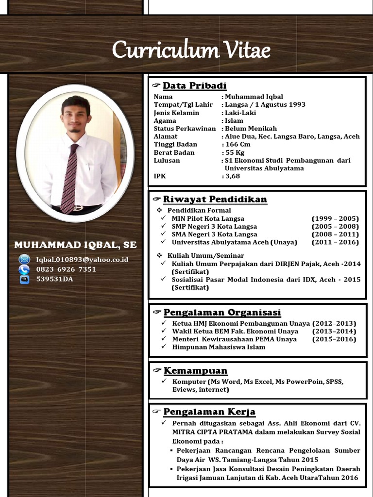 Contoh Curriculum Vitae | PDF