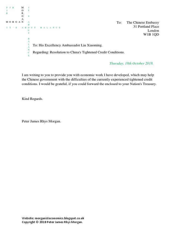 Scribd Letter To Chinese Embassy | PDF | Taxes | Poverty