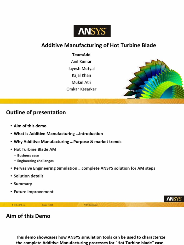 Additive Manufacturing of Hot Turbine Blade - Demo | PDF | 3 D Printing ...
