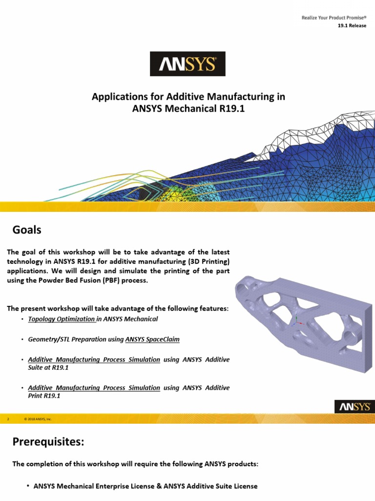 Additive Manufacturing Applications in ANSYS Mechanical R19.1 ...