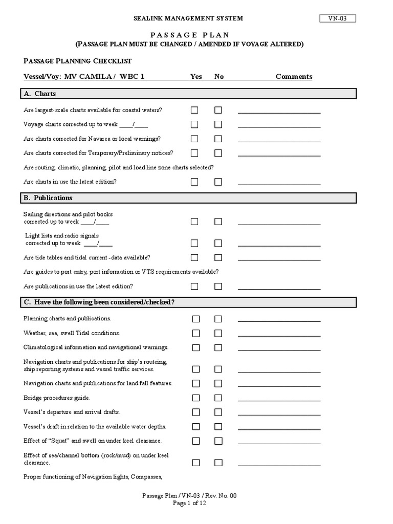 VN-03 Passage Plan | Download Free PDF | Navigation | Geography