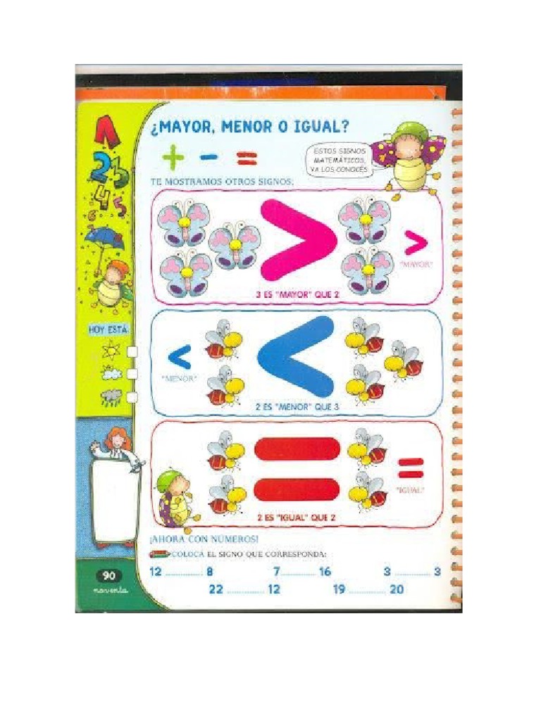 Menor, Mayor e Igual