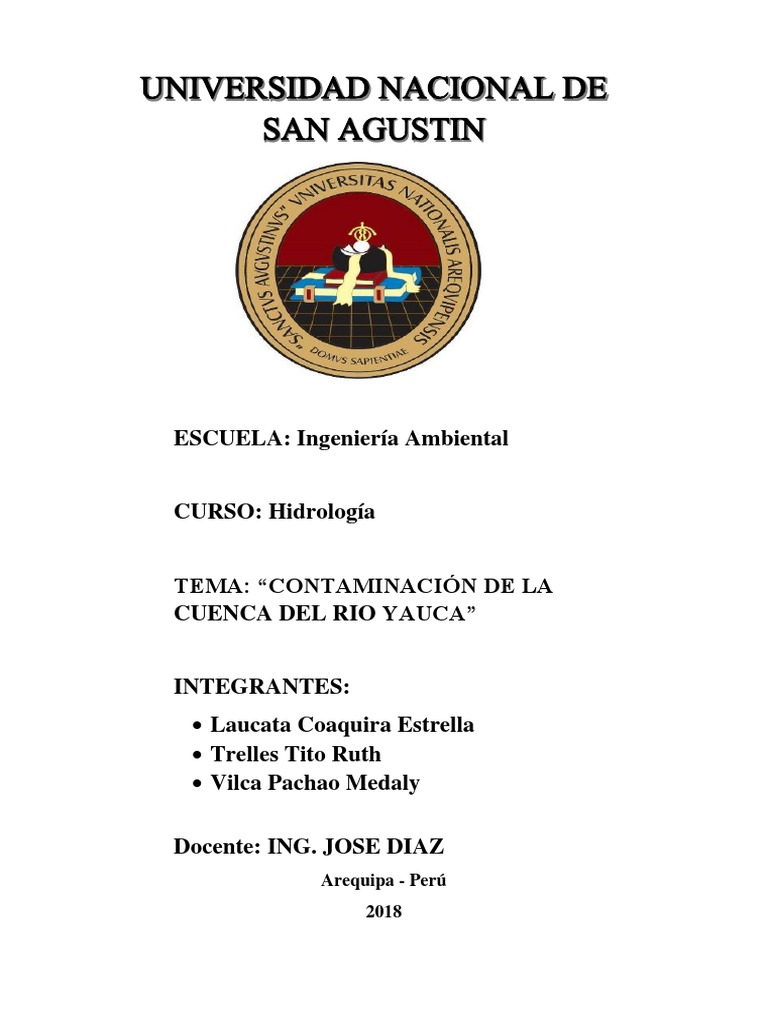 Contaminación-De-La-Cuenca-Del-Rio-Yauca - Terminado | PDF | Mercurio (Elemento) | Minería