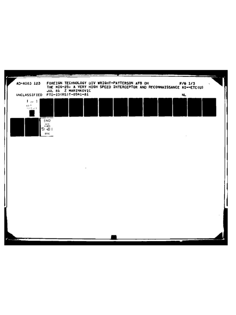 CIA MiG-25 Report | PDF | Aircraft | Radar