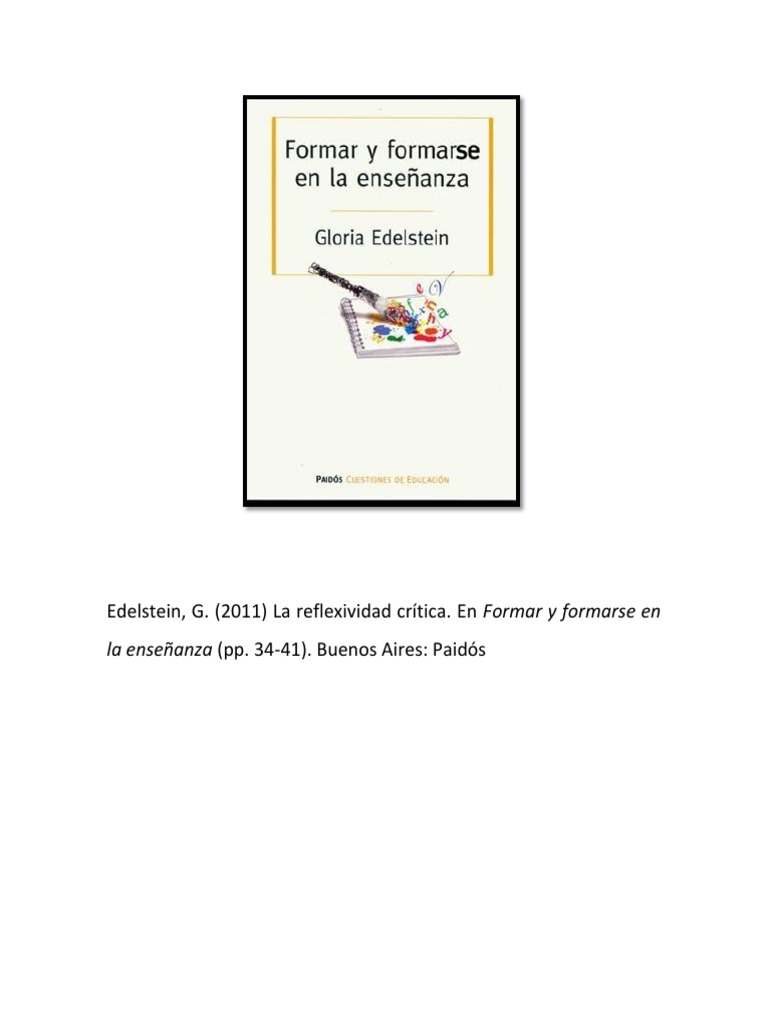 Edelstein Formar y Formarse en La Ensen Anza | PDF