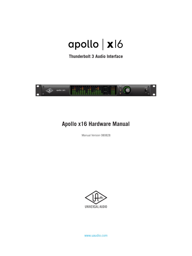 Apollo x16 | PDF | Microphone | Input/Output