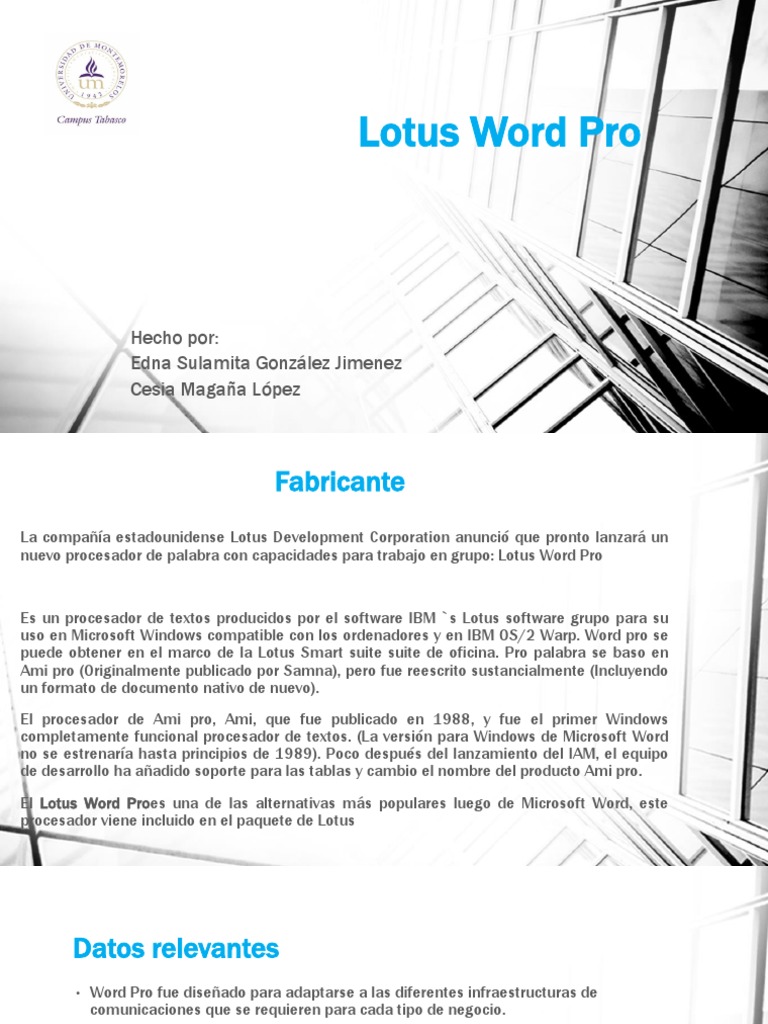 Lotus Word Pro | PDF | Microsoft Word | Microsoft