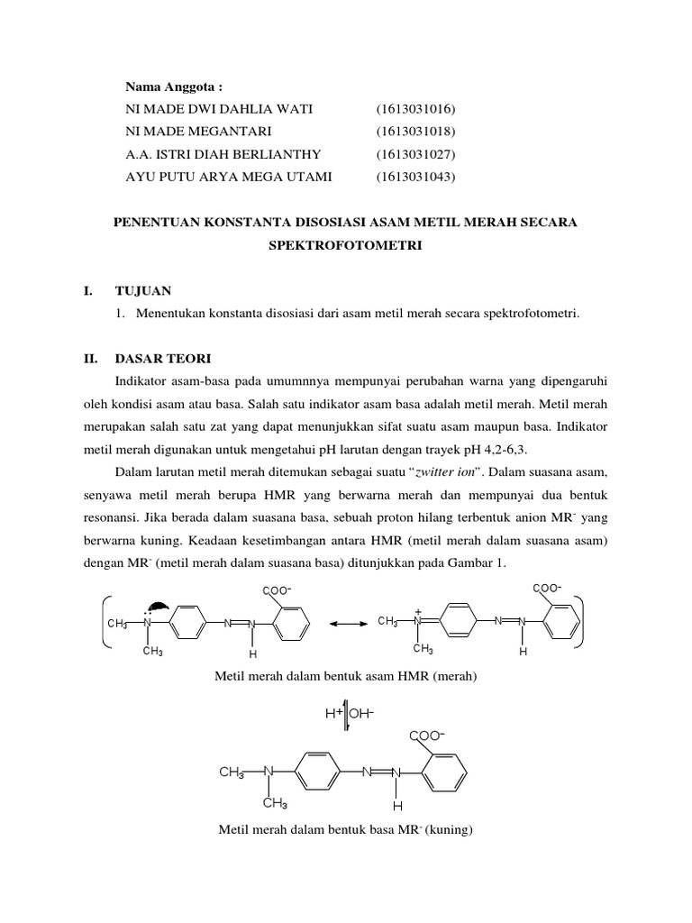 Jurnal Metil Merah Spektrofotometri | PDF