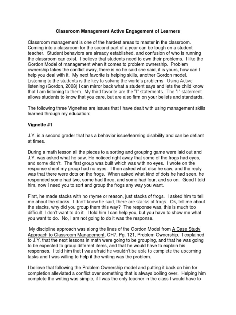 Classroom Management Strategies in Action | PDF | Classroom Management ...