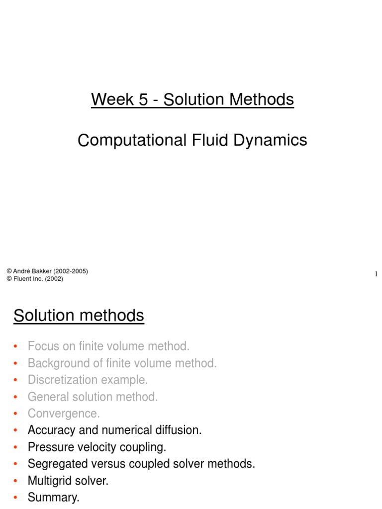 Solution Methods | PDF | Fluid Dynamics | Equations