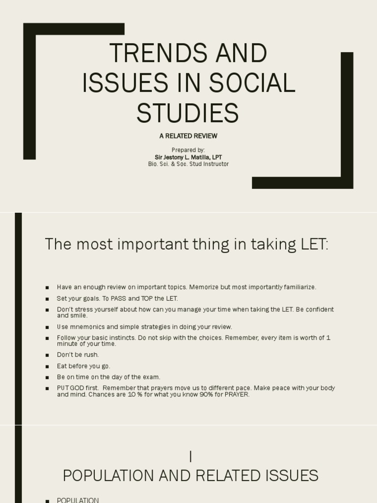 Trends and Issues in Social Studies Review | Marriage | Birth Control