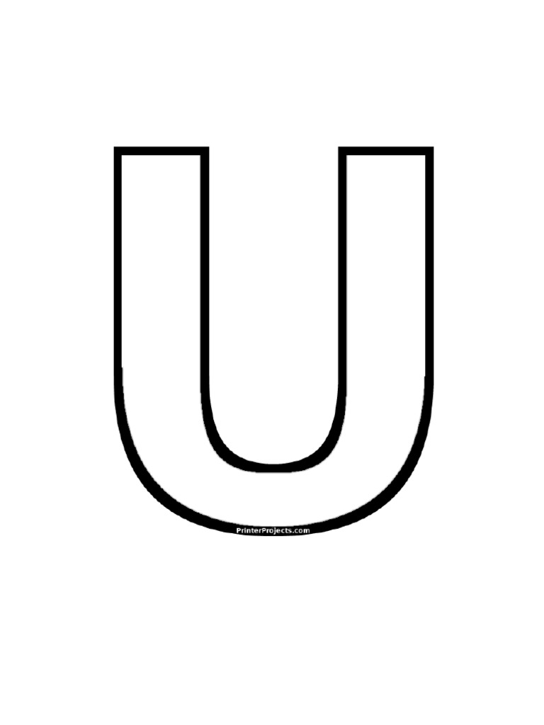 Letra U Plantilla | PDF