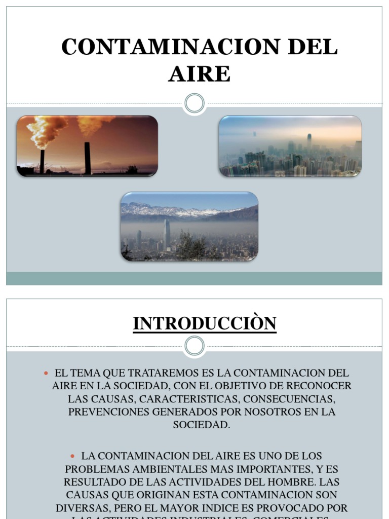 Contaminacion Del Aire | PDF | Contaminación | La contaminación del aire