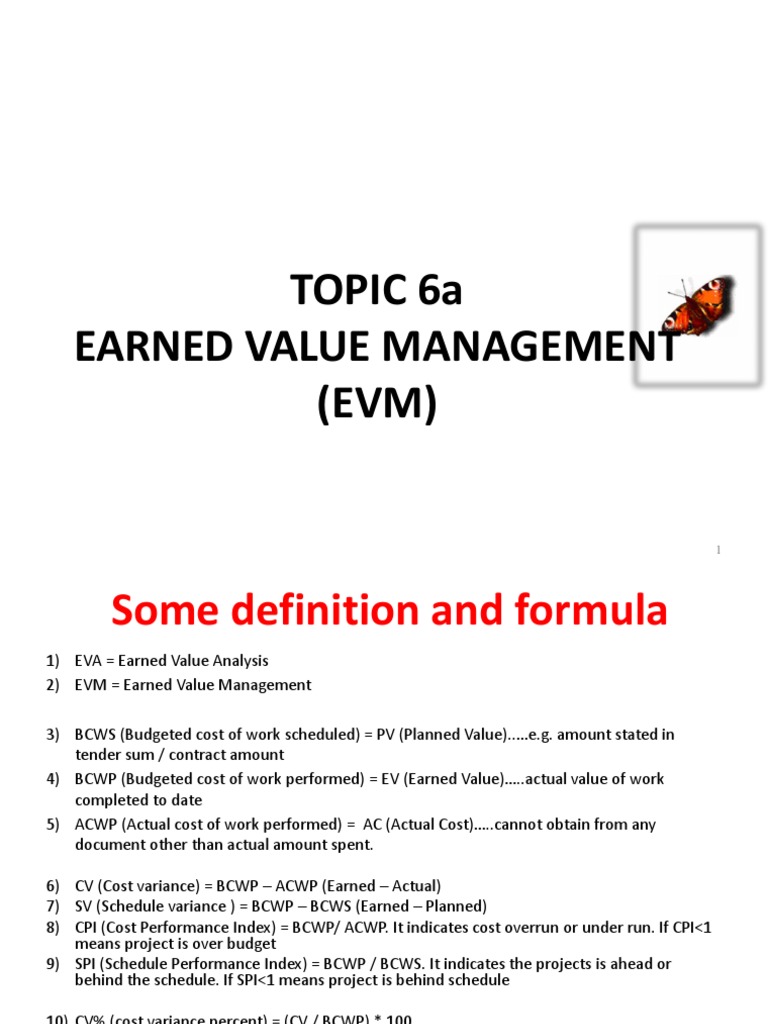 Chapter 6 Earned Value Management | PDF | Business