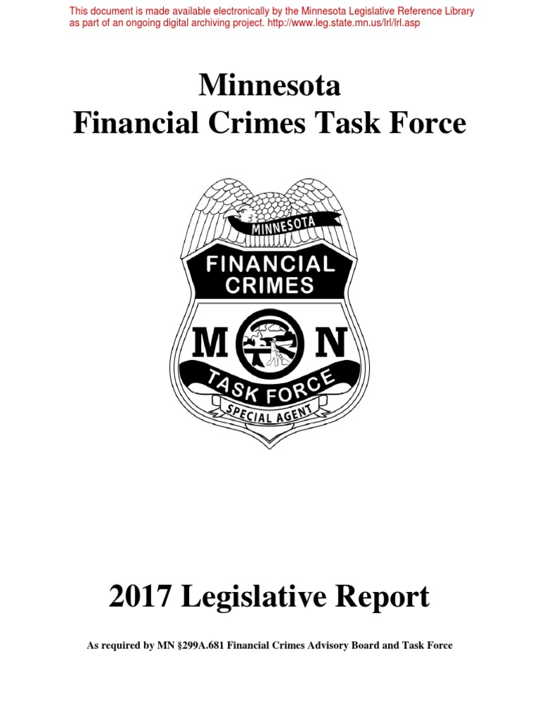 Minnesota Financial Crimes Task Force Legislative Report 2017 | Fraud ...