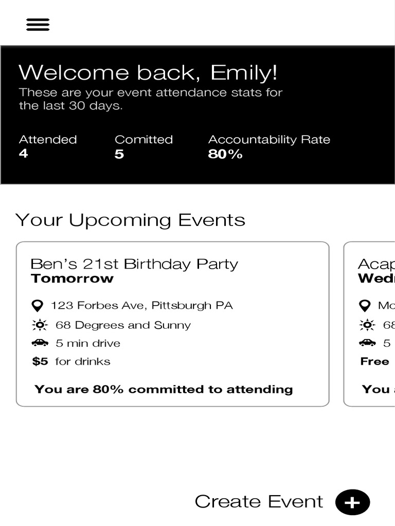 Welcome Back, Emily!: Your Upcoming Events | PDF | Service Industries ...