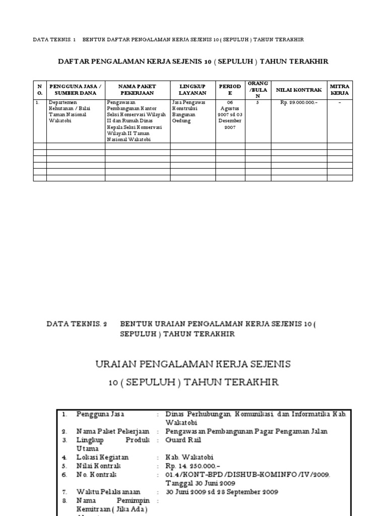 Draft Usulan Teknis | PDF