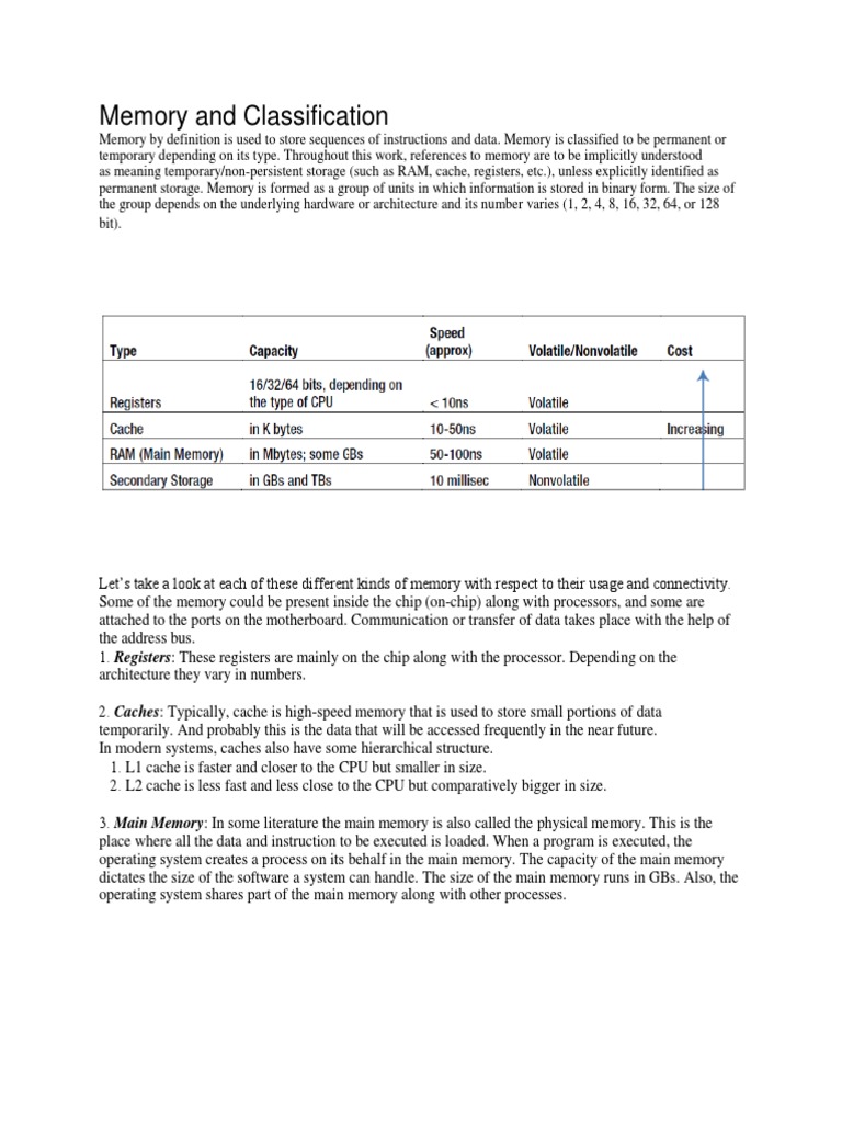 Memory and Classification | PDF | Assembly Language | Subroutine