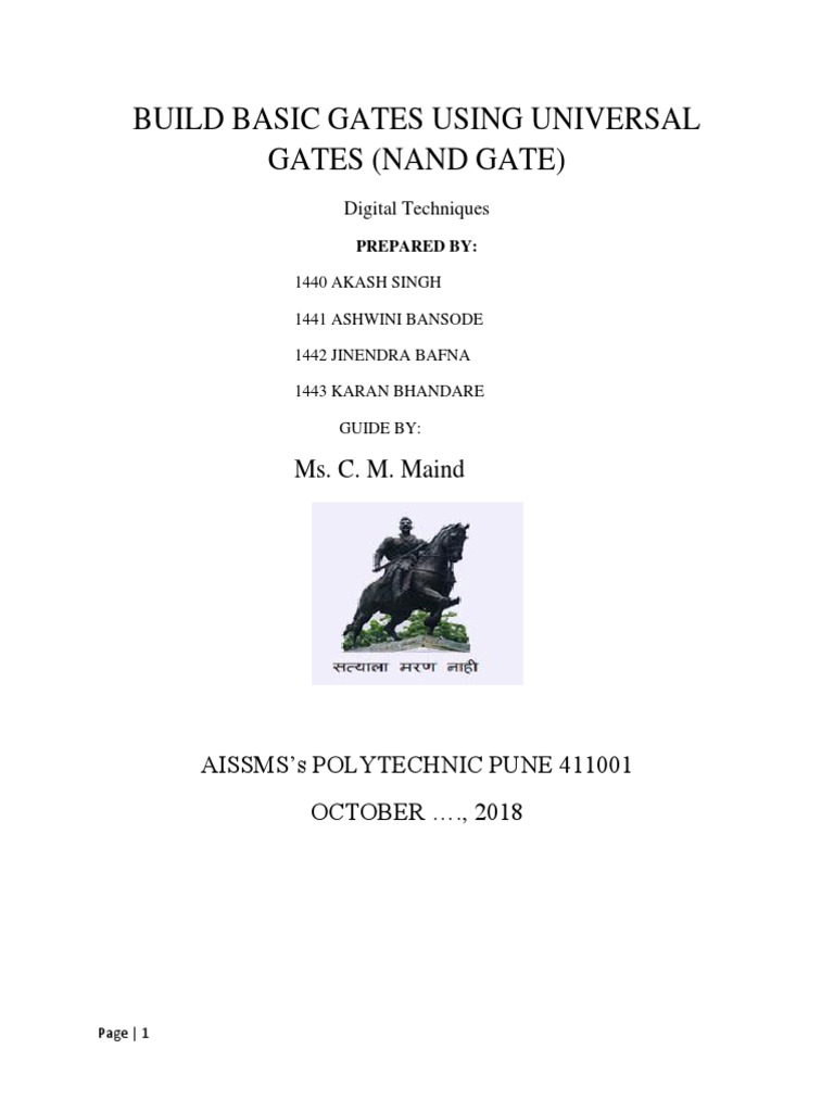 Dte Micro Project Original | PDF | Logic Gate | Electronic Engineering