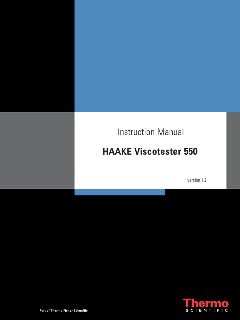 Instruction Manual HAAKE Viscotester 550 | PDF | Mains Electricity | Ac ...