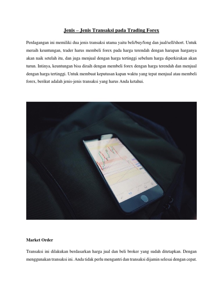 Jenis Transaksi dalam Trading Forex | PDF