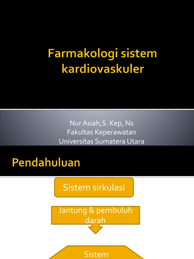 Farmakologi Sistem Kardiovaskuler | PDF