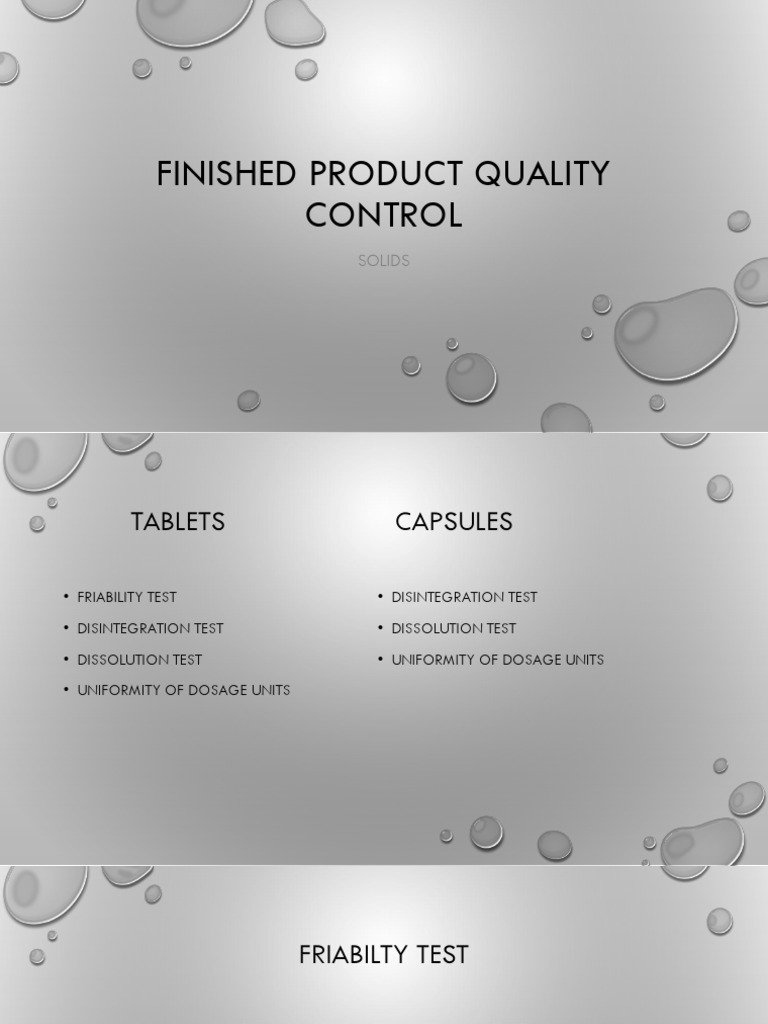 FPQC Solids | PDF | Tablet (Pharmacy) | Chemical Engineering