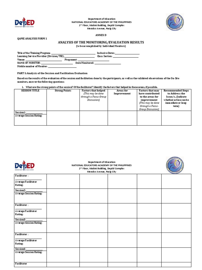 Qame Form 1 | PDF | Evaluation | Behavior Modification