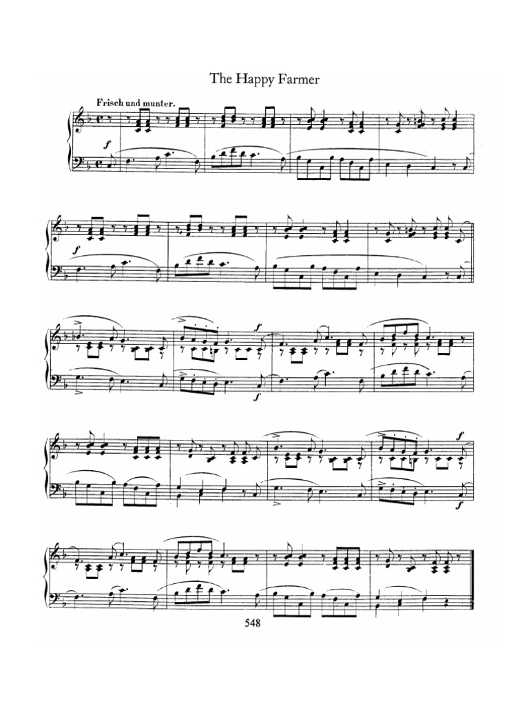 Schumann - The Happy Farmer | PDF