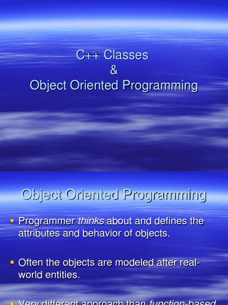 C++ Classes & Object Oriented Programming | Download Free PDF | Method (Computer Programming ...