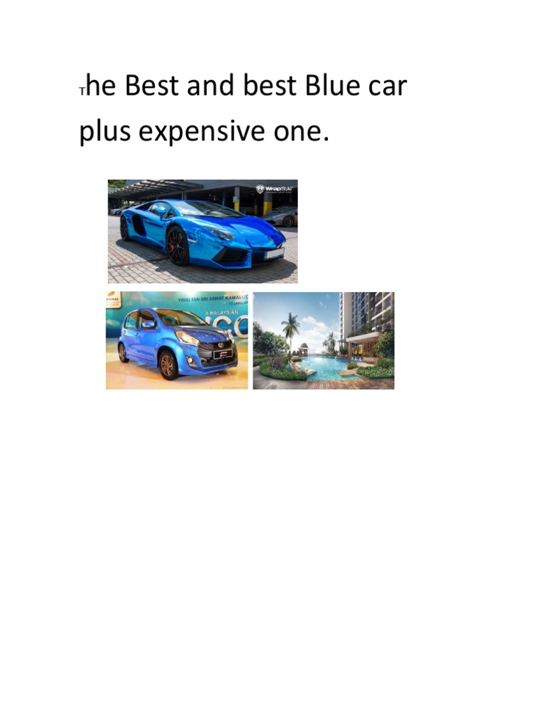 He Best and Best Blue Car Plus Expensive One | PDF