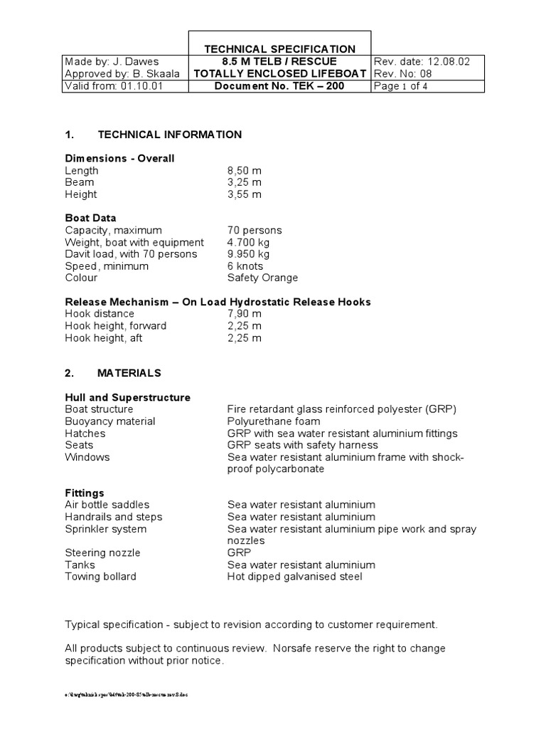 TEMPSC | PDF | Deck (Ship) | Fiberglass