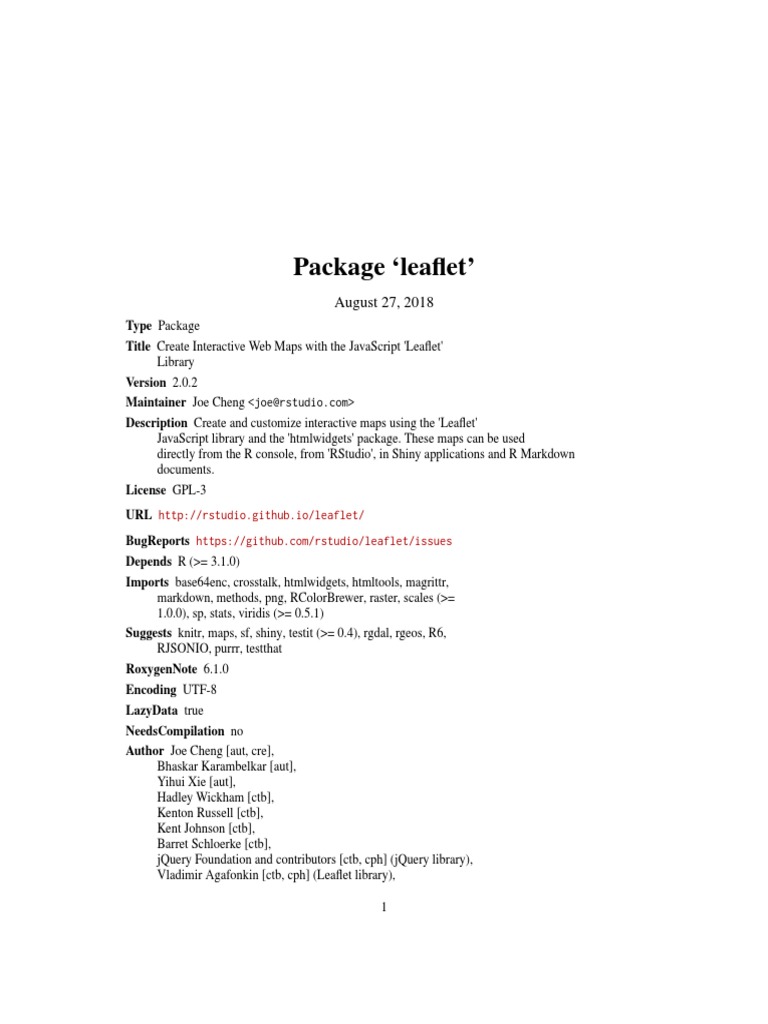 Leaflet | PDF | Html | Parameter (Computer Programming)